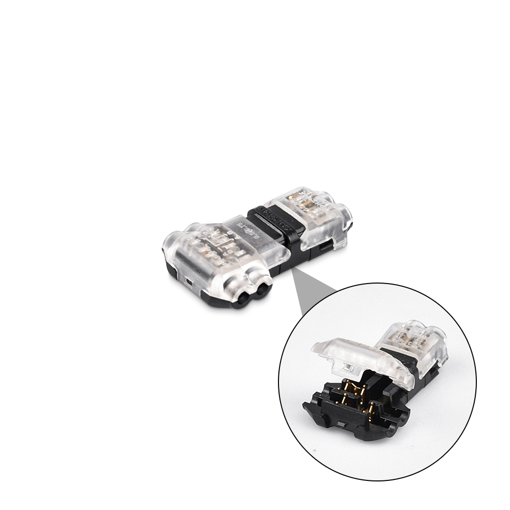 Snap On Wire Connectors - 2 Wire T-Connector,Single Color