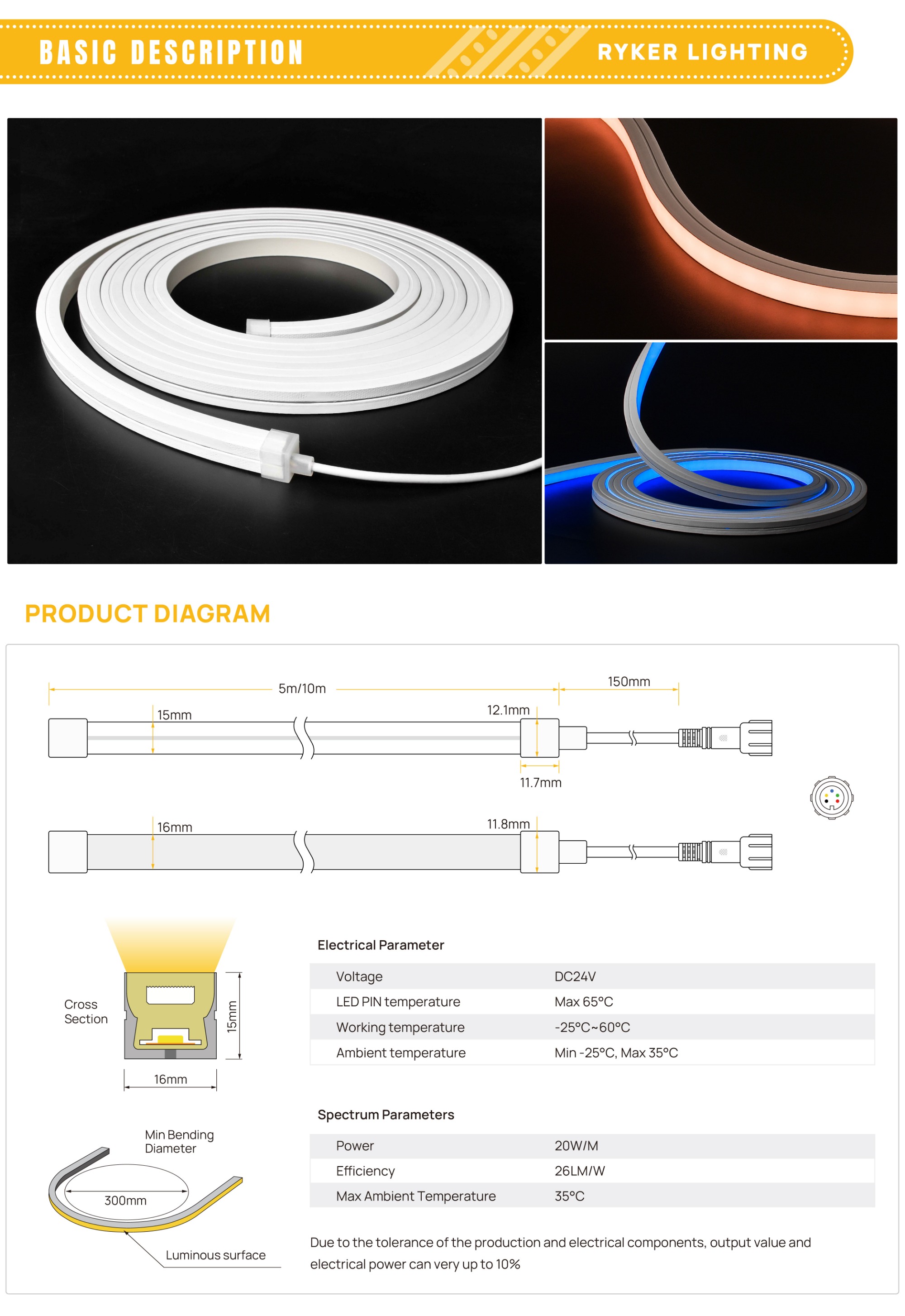 15x16mm RGBW Top View Flex LED Neon,RGBW LED Neon