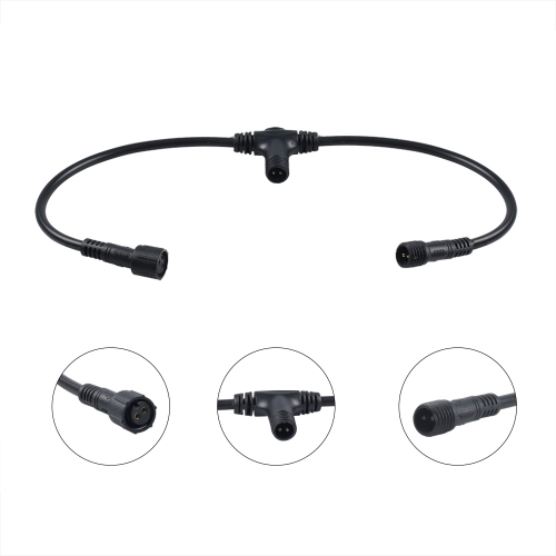 2 Pin T shape waterproof extension cable,Low Voltage Cable