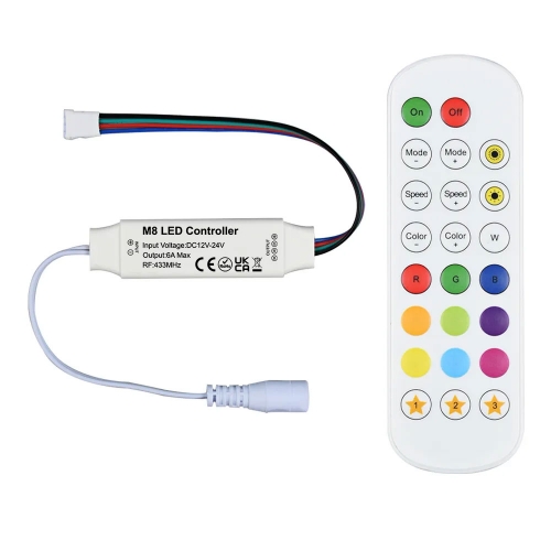 M8 Mini RF RGB LED Controller,433 Series